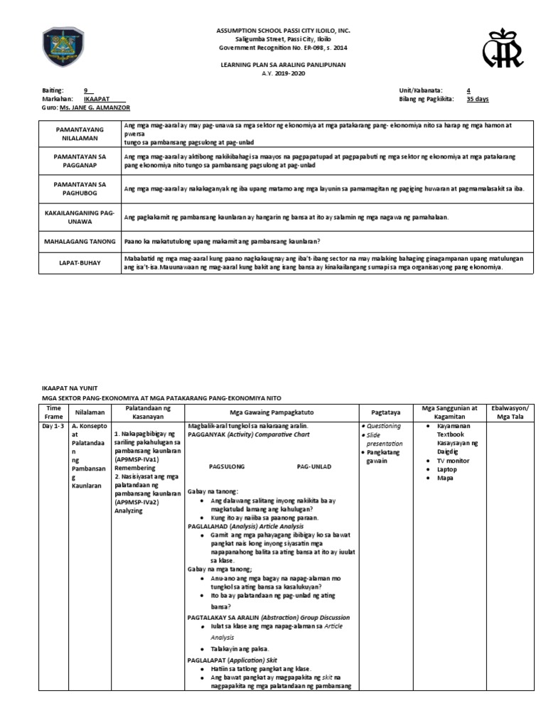 Araling Panlipunan_9(4th Quarter) | PDF