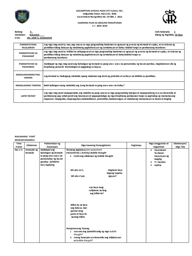 Araling Panlipunan - 9 (2nd Quarter) | PDF
