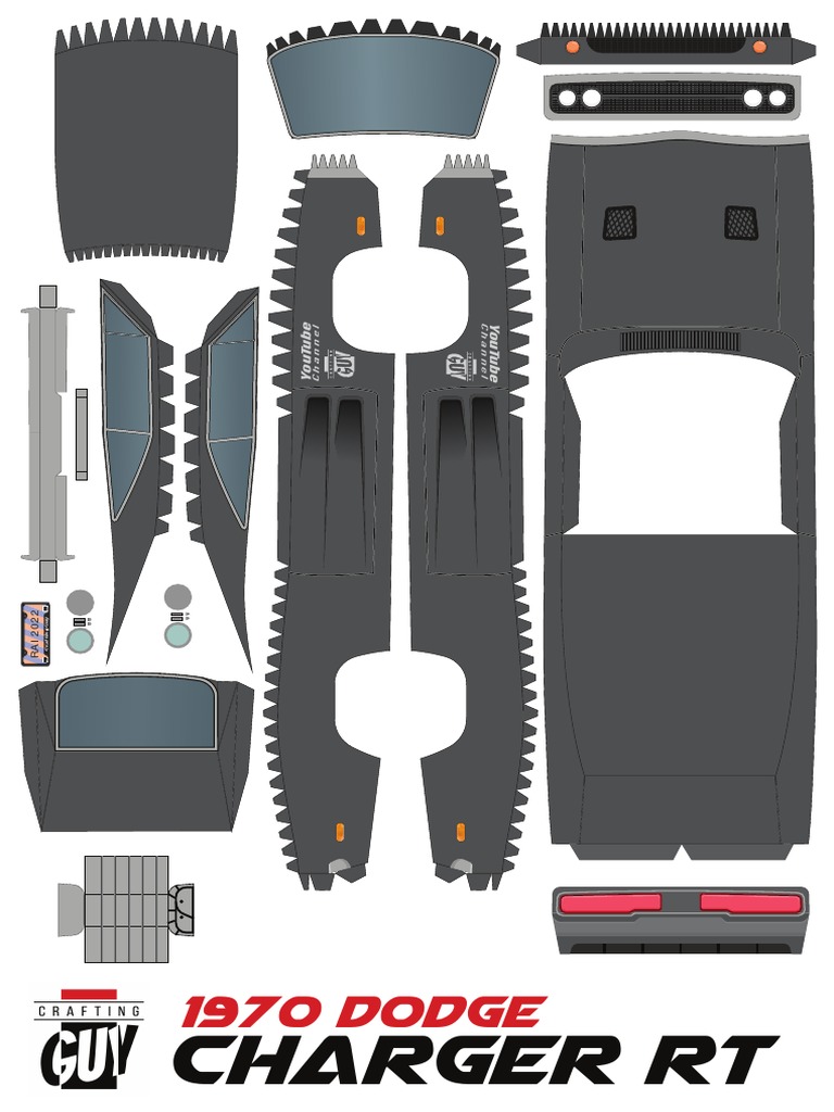 Papercraft Dodge Charger 1970 | PDF | Fabricantes de vehículos de motor ...