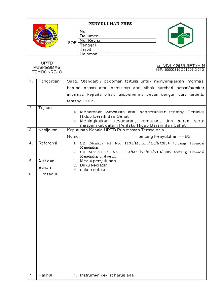 Penyuluhan PHBS di Puskesmas | PDF