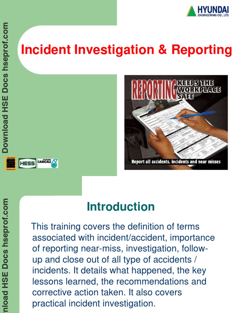 Incident Investigation and Reporting Guide | PDF | Injury