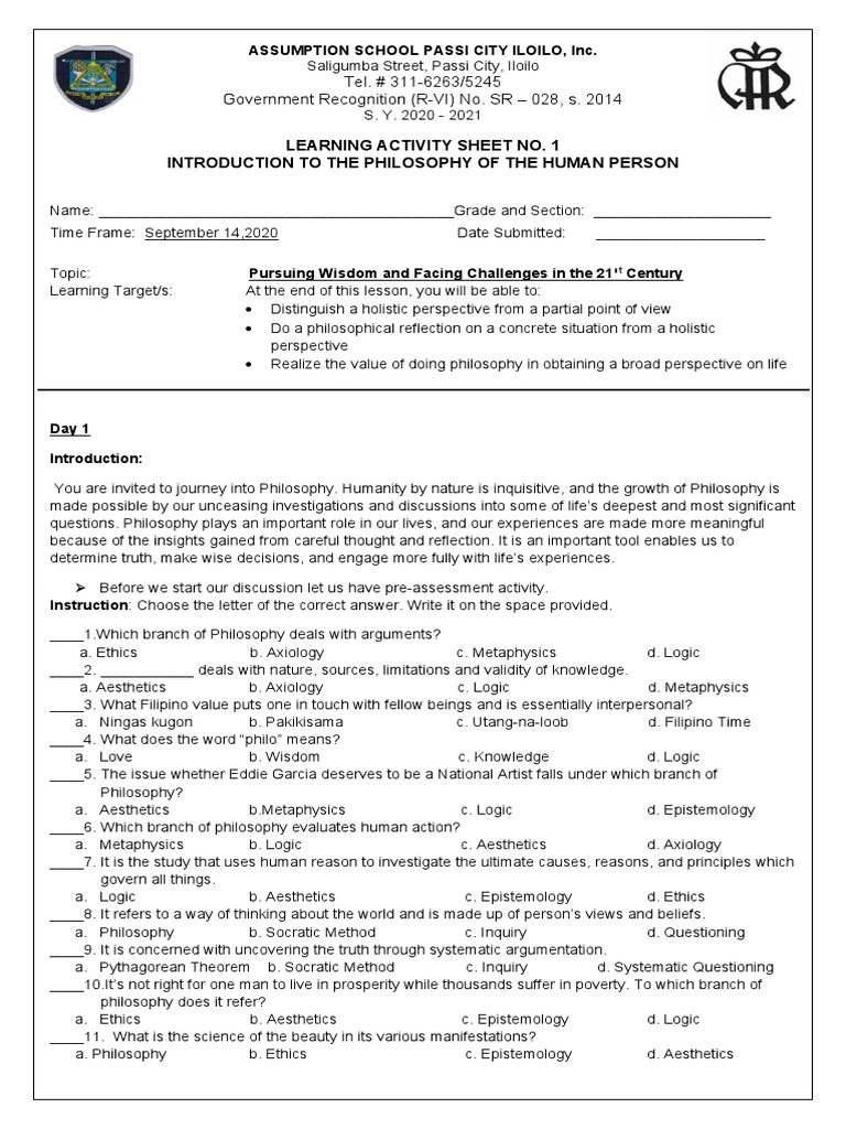 Intro To Philo Week 1-4 | PDF | Epistemology | Fallacy