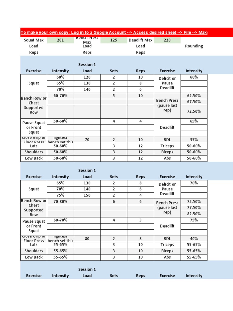 Best 12 Weeks of Powerlifting All F'kin Year (Cast Iron Strength) | PDF ...