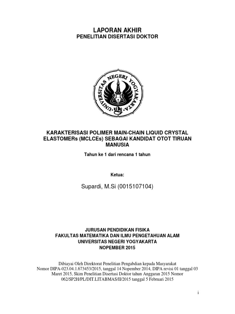 Laporan Akhir Hibah Doktor | PDF Laporan Akhir Hibah Doktor | PDF