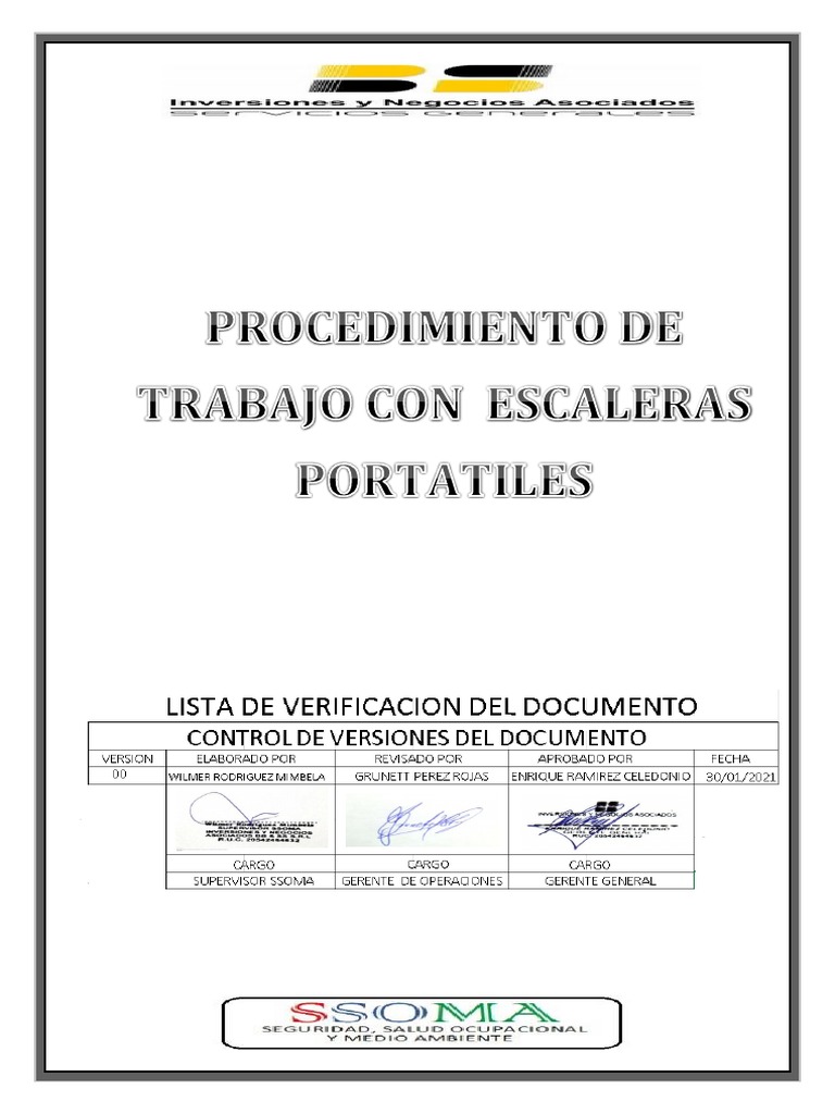 Procedimiento de Escaleras | PDF | Escalera