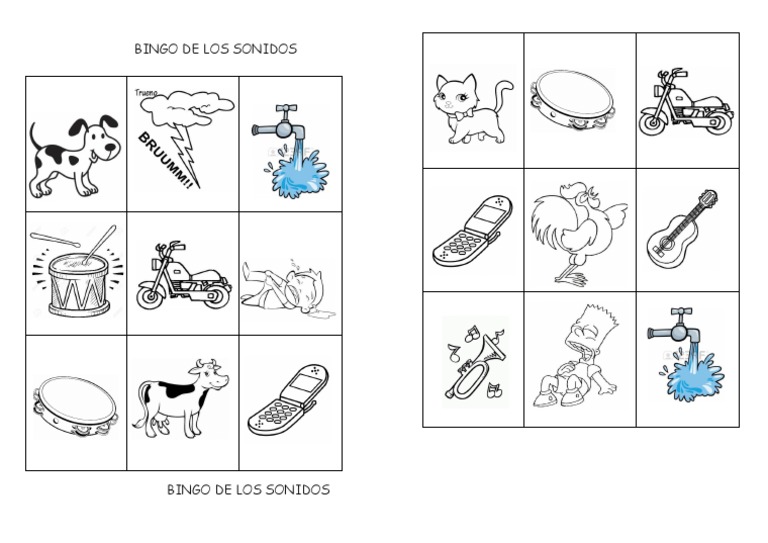 BINGO DE LOS SONIDOS | PDF