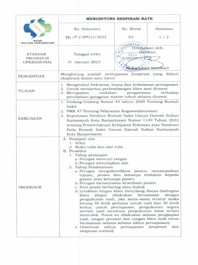 Spo Menghitung Respirasi Rate | PDF