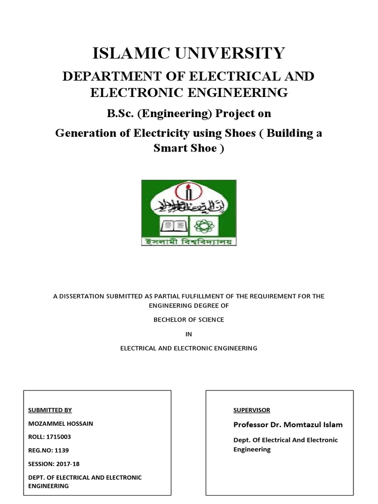 Smart Shoe Electricity Generation Project | PDF | Piezoelectricity ...