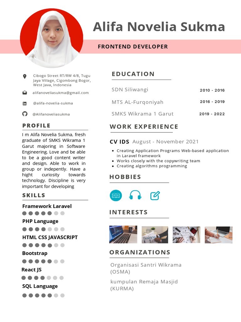 CV_Alifa Novelia Sukma | PDF