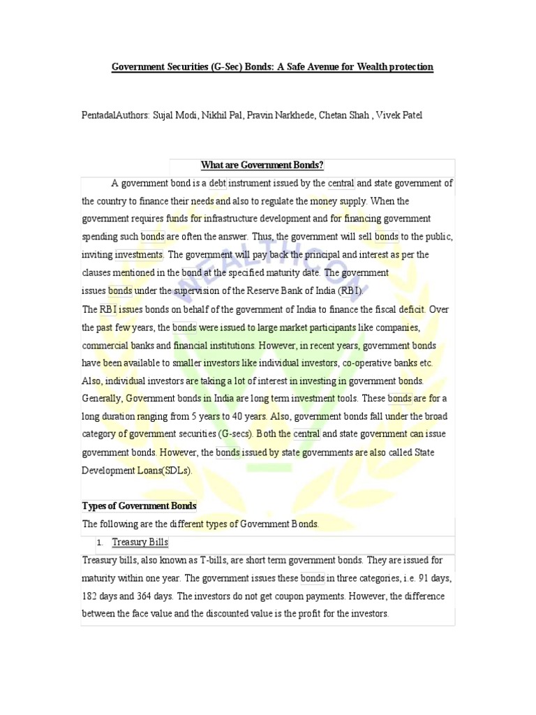 G Sec | PDF | Bonds (Finance) | Yield (Finance)