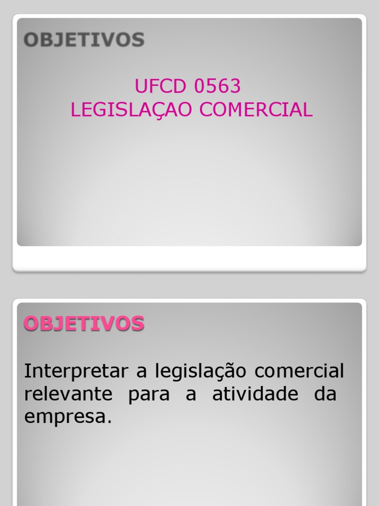 Ufcd 0563 Leg Comercial | PDF | Sociedade em nome coletivo | Economias