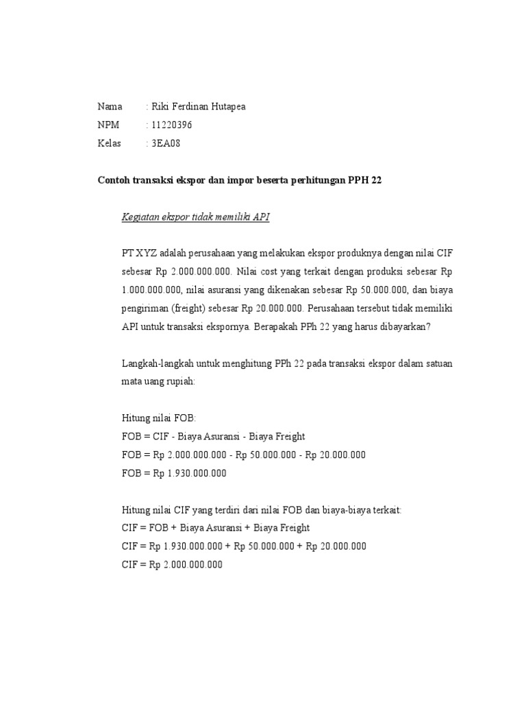 Riki Ferdinan Hutapea - 11220396 - 3EA08 - Komp. Perpajakan Untuk Manajemen - Tugas M8 | PDF