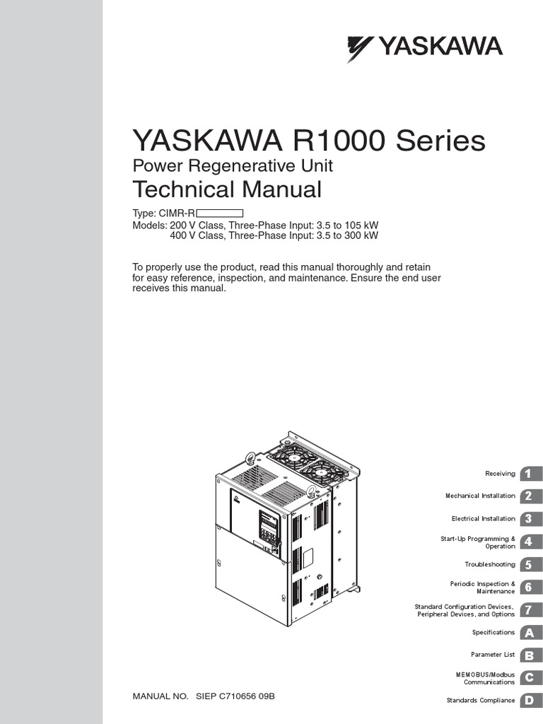 Regenerative Braking Unit (r1000) Users Manual en | PDF
