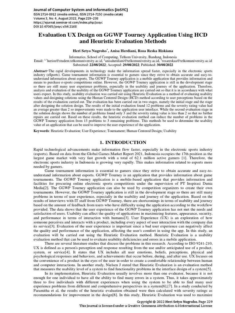 [2022] Evaluation UX Design on GGWP Tourney Application Using HCD and Heuristic Evalution ...