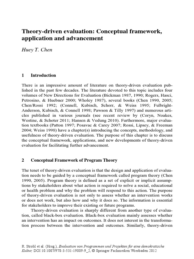 Theory Based Chen | PDF | Evaluation | Cognition