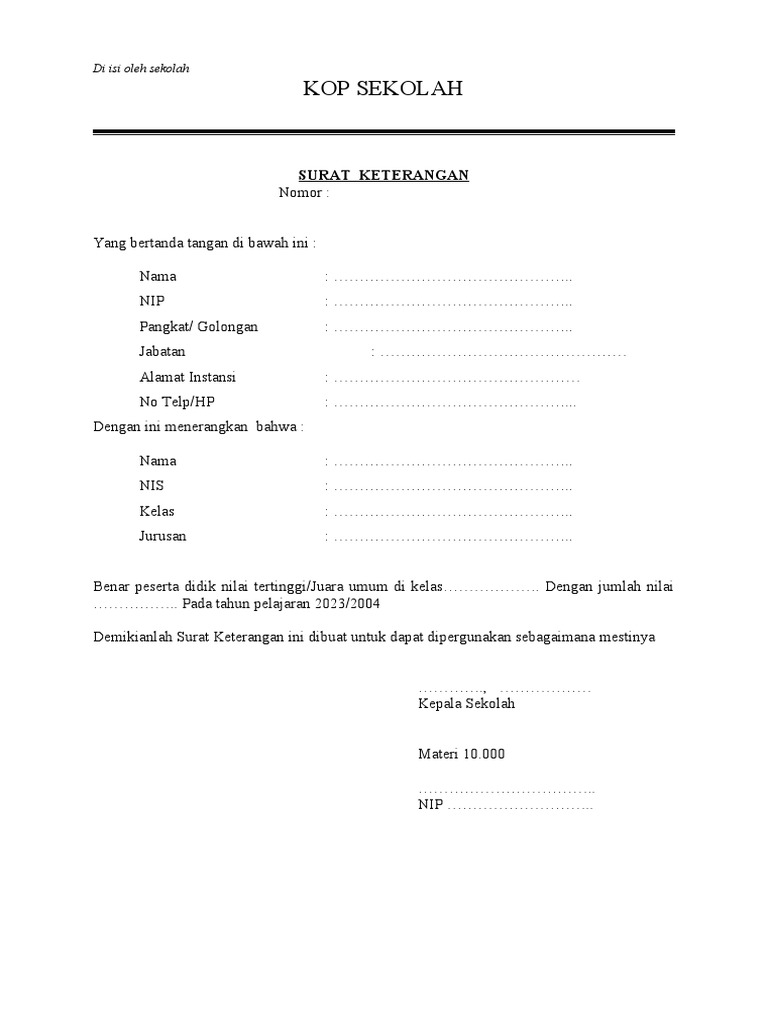 Lampiran Surat Keterangan Juara | PDF | Karier & Perkembangan | Game & Aktivitas