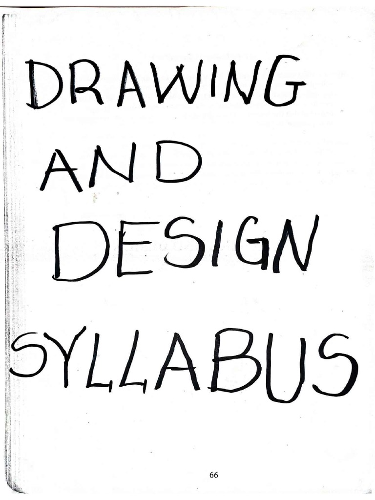 Drawing and Design Syllabus | PDF
