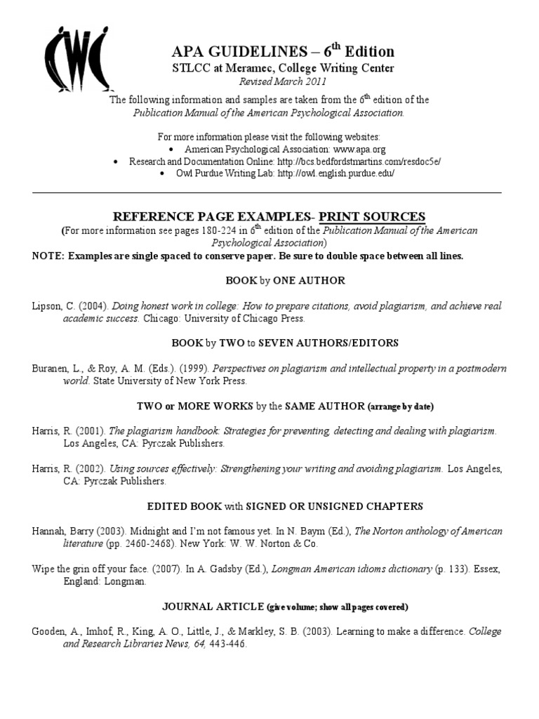 APA Style Guide | PDF | Apa Style | Digital Object Identifier