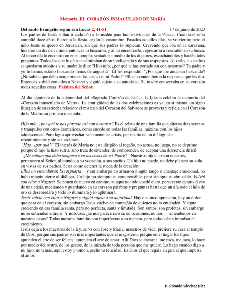 LUCAS 2, 41-51 EL NIÑO PERDIDO | PDF | Jesús