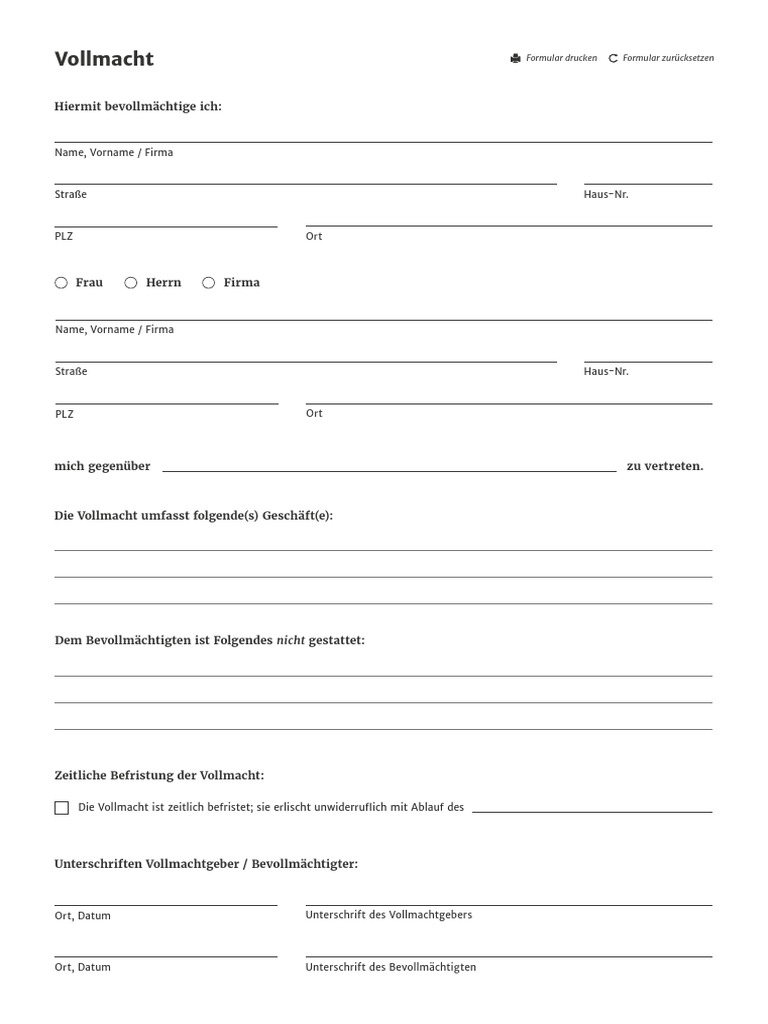 Lexware Vollmacht Mustervorlage | PDF