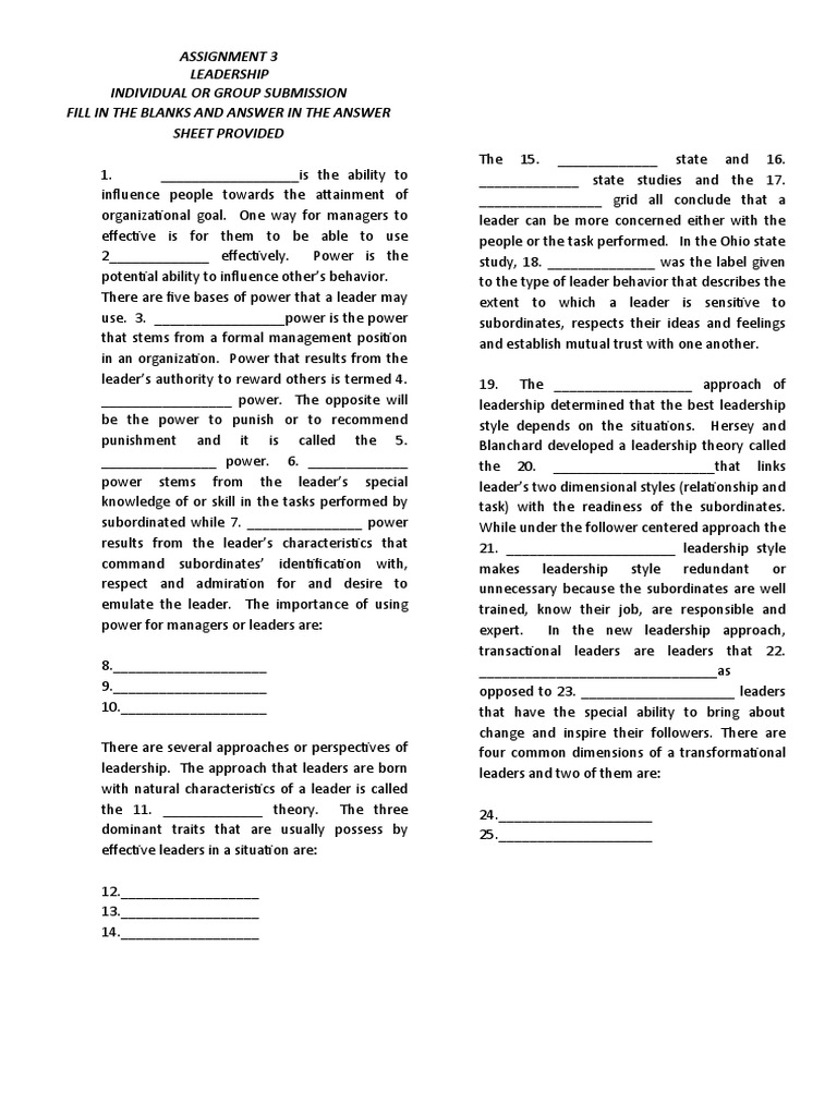 Assignment 3 - Mgt400-Dec 2018 | PDF | Leadership | Reinforcement