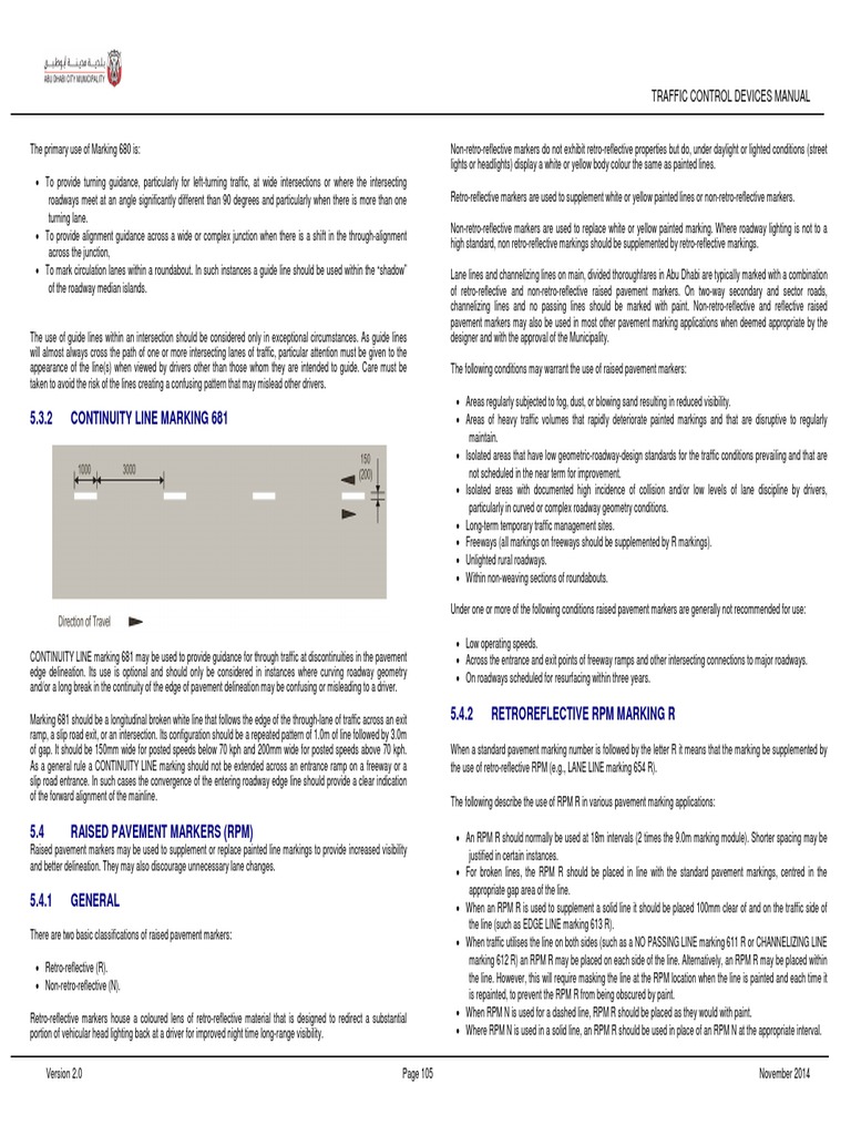 Road Stud spacing_Abu Dhabi | PDF