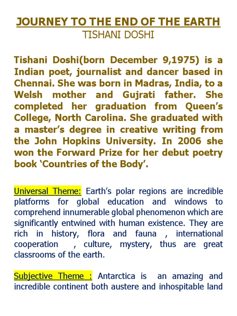 Journey To The End of The Earth | PDF | Climate Change | Antarctica