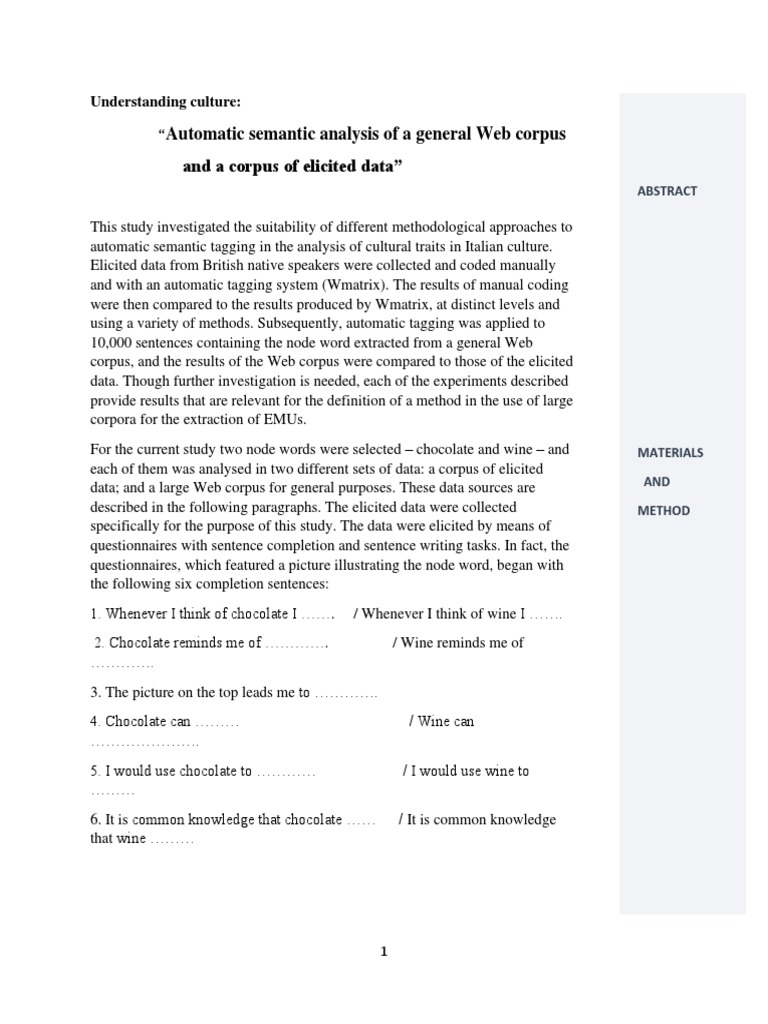 Assignment Corpus LINGUISTICS | PDF