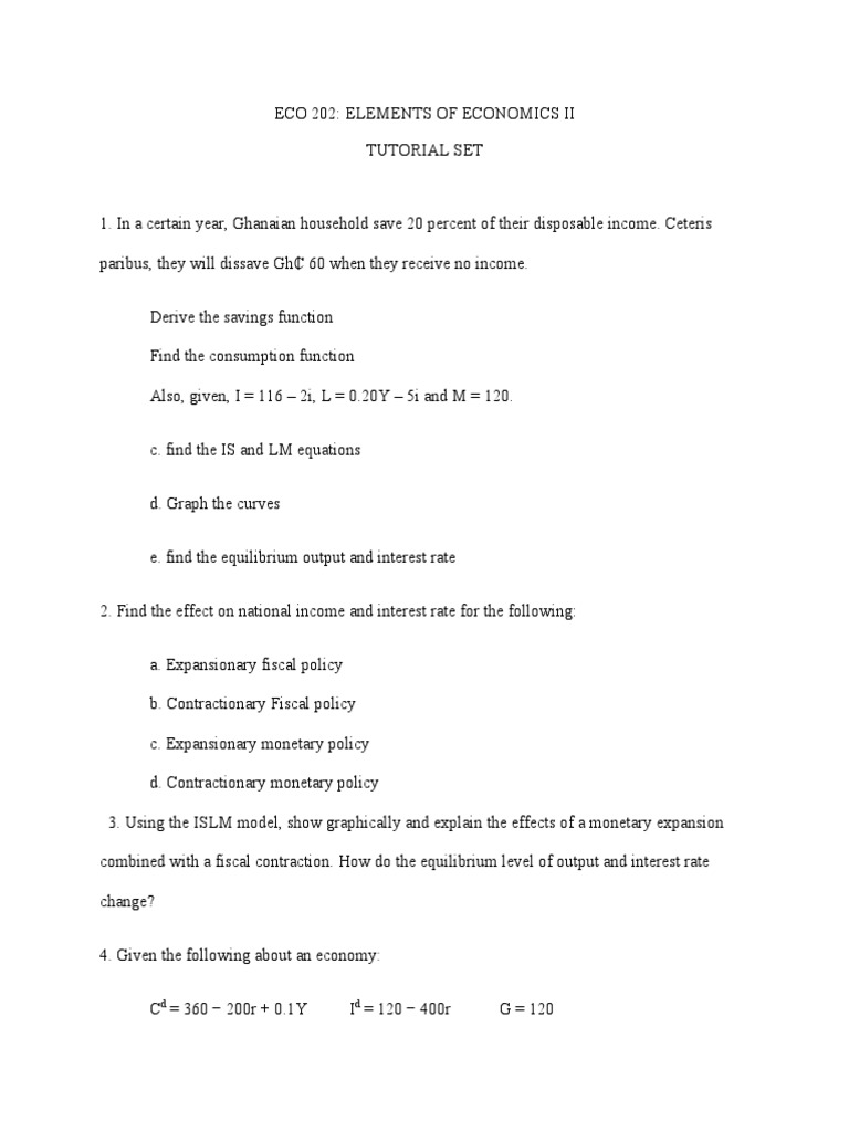 Macro Tutorial Set | PDF | Interest | Measures Of National Income And ... Macro Tutorial Set | PDF | Interest | Measures Of National Income And ...