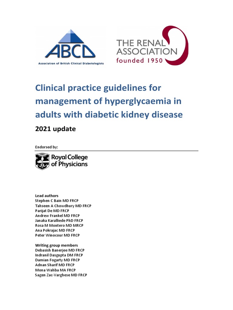 Managing hyperglycaemia in people with DKD_final draft | PDF | Chronic ...
