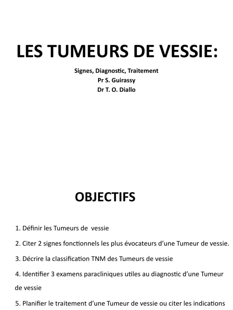 Classification et traitement des tumeurs de vessie | PDF | Métastase ...