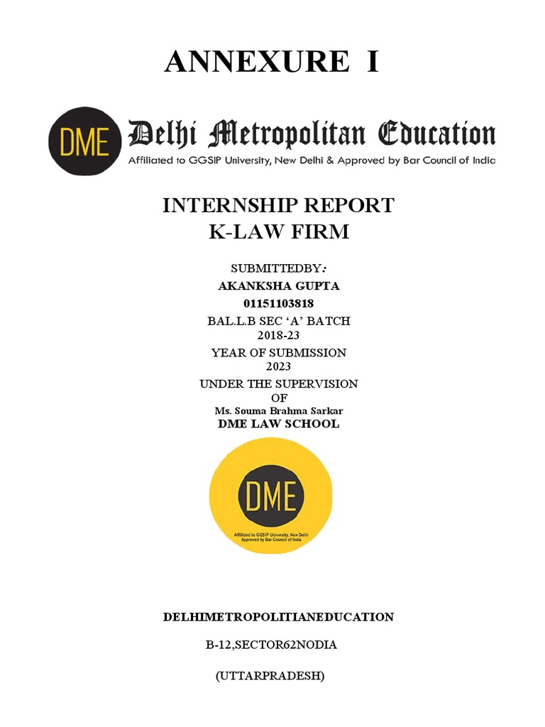 Final Annexure Internship Report Word | PDF | Lawsuit | Loans