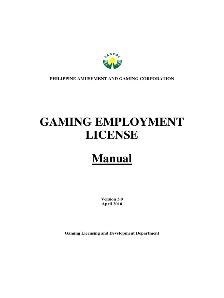 PAGCOR Gaming Employment License Guide | PDF | Employment | Travel Visa