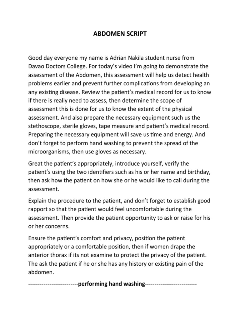 Abdomen Script | PDF | Abdomen | Medicine