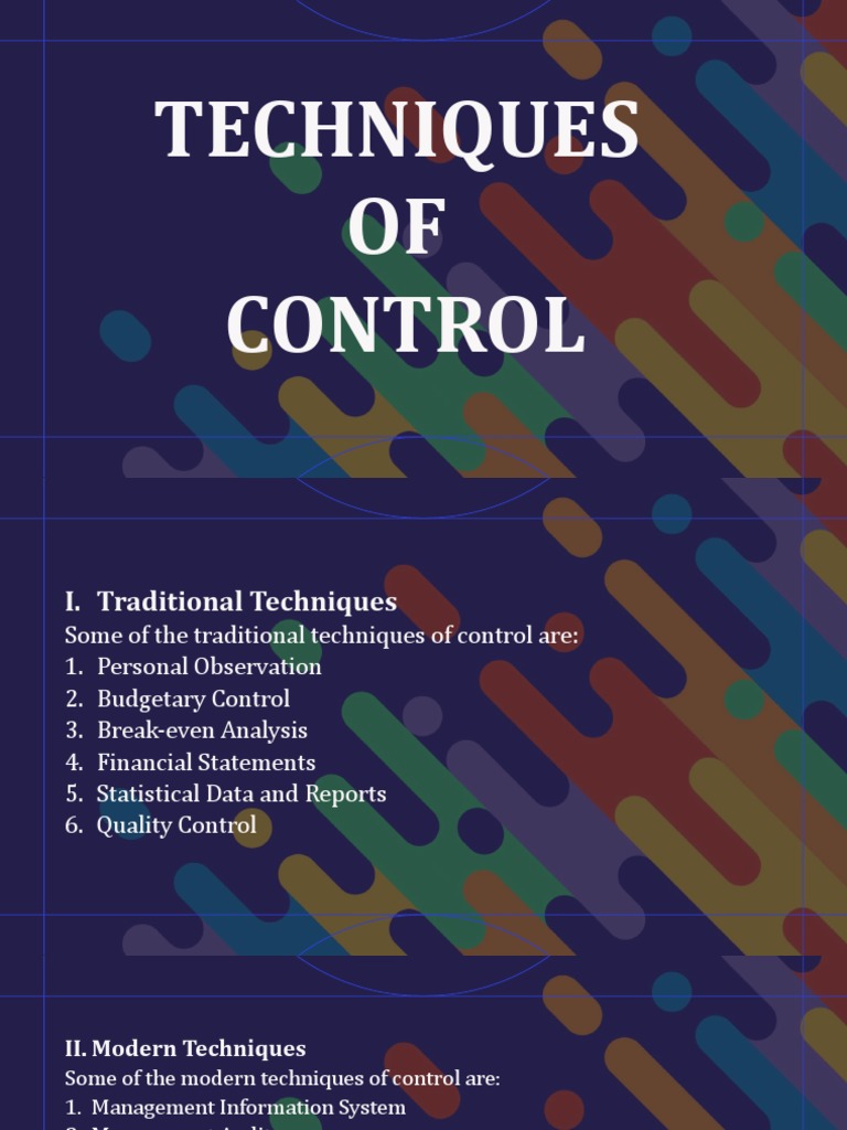 Techniques of Control | PDF | Audit | Cost Of Capital