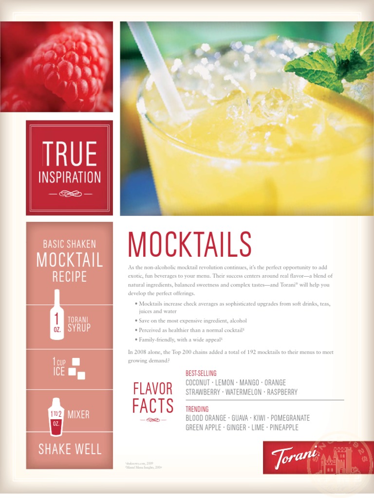 Application-Sheet--Mocktails | PDF | Cocktails | Drink