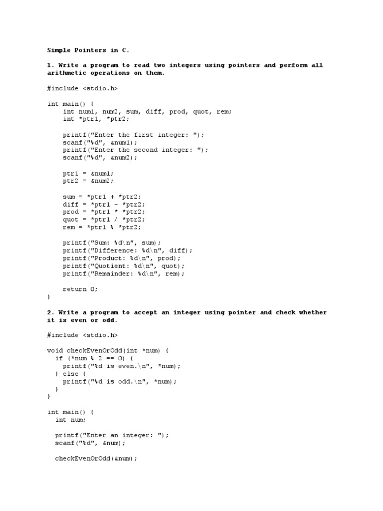 Set A C Program Solutions | PDF