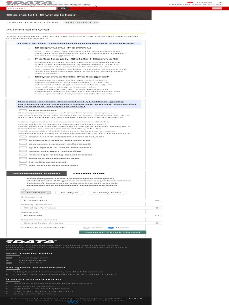iDATA - Gerekli Evraklar | PDF