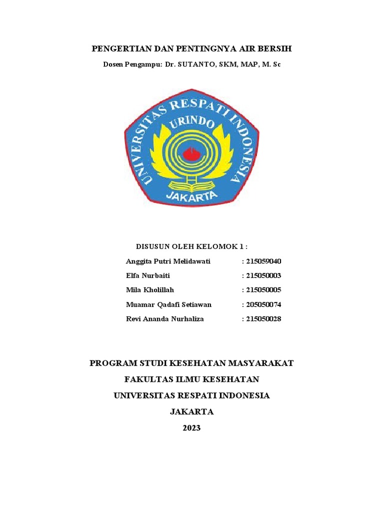 Makalah Penyediaan Air Bersih Kelompok 1 | PDF