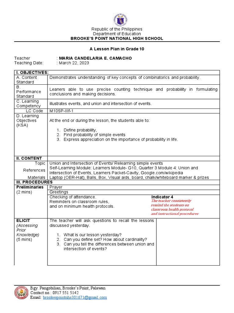 LP With ANNOTATIONS-Q3 Probability of Simple Events | PDF