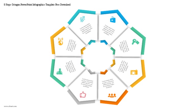 8 Steps Octagon PowerPoint Infographics Template | PDF