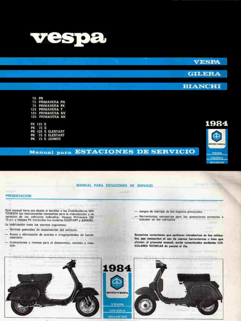 Manual Vespa Pk9 | PDF