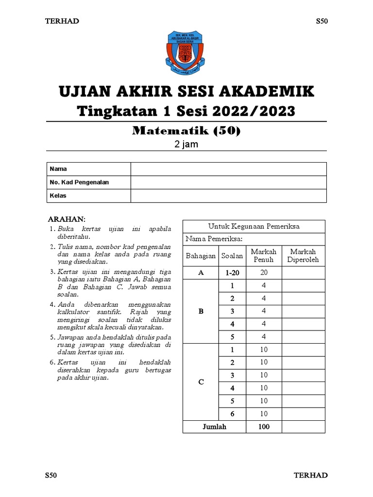 Uasa Mat f1 | PDF