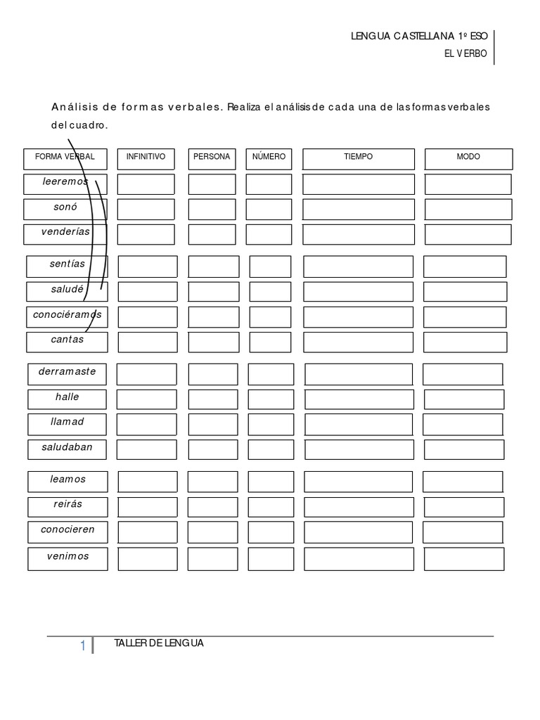 Ejercicios Tiempos Verbales | PDF | Verbo | Lingüística