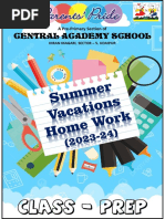 Grade - 1 SUMMER HOLIDAY HOMEWORK | PDF | Homework | Cognition