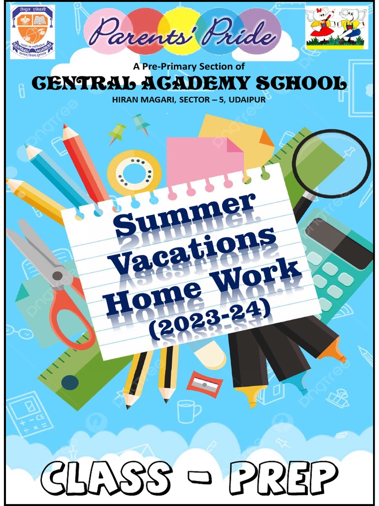 Summer Homework for Prep Class | PDF