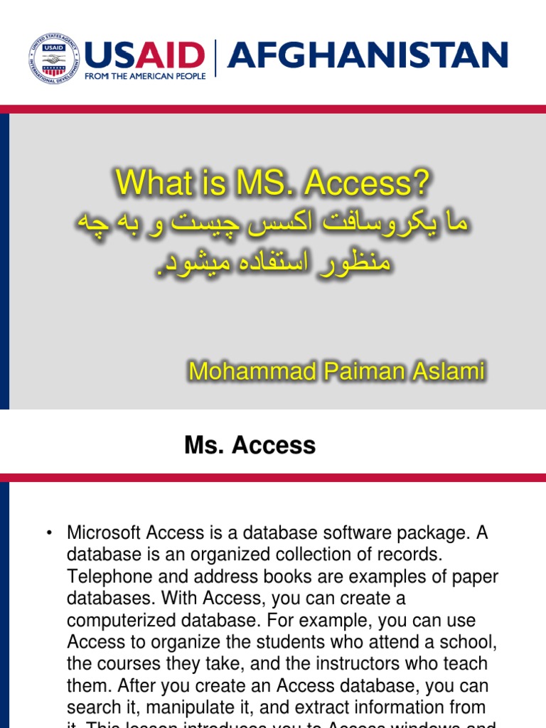 Ms Access Training Present A Ion | Download Free PDF | Microsoft Access ...