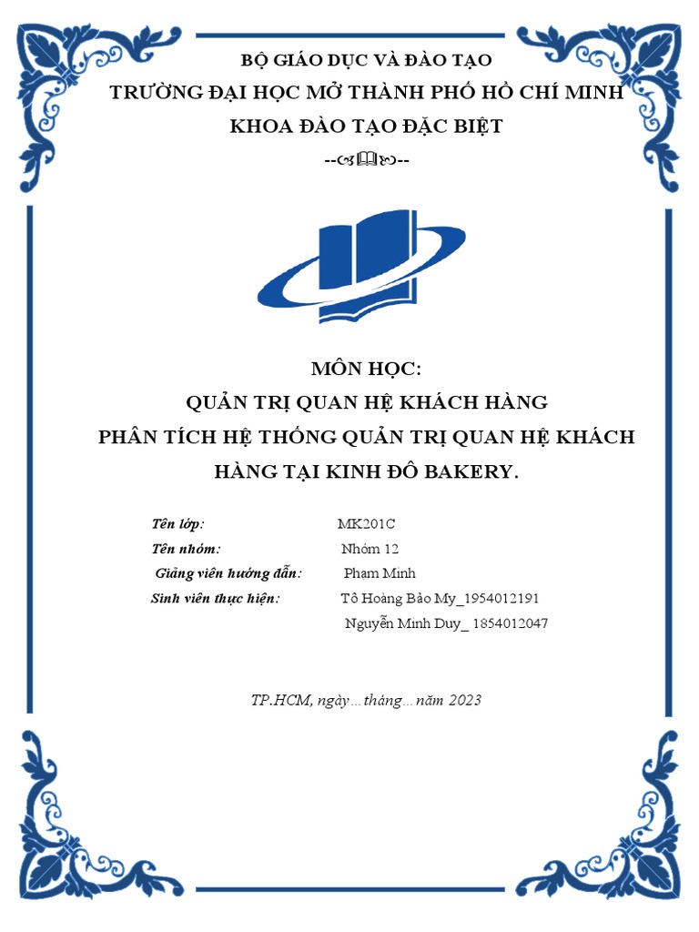 Nhom13 TLCK CRM MK201C | PDF