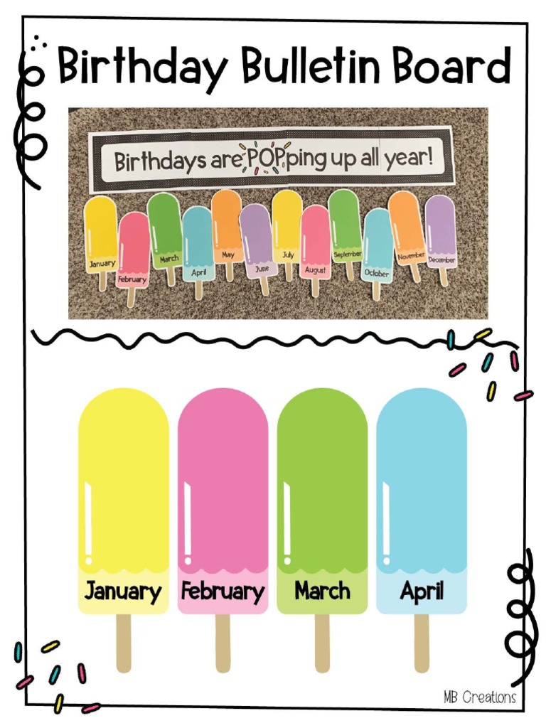 BirthdayBulletinBoardPopsicles 1 | PDF