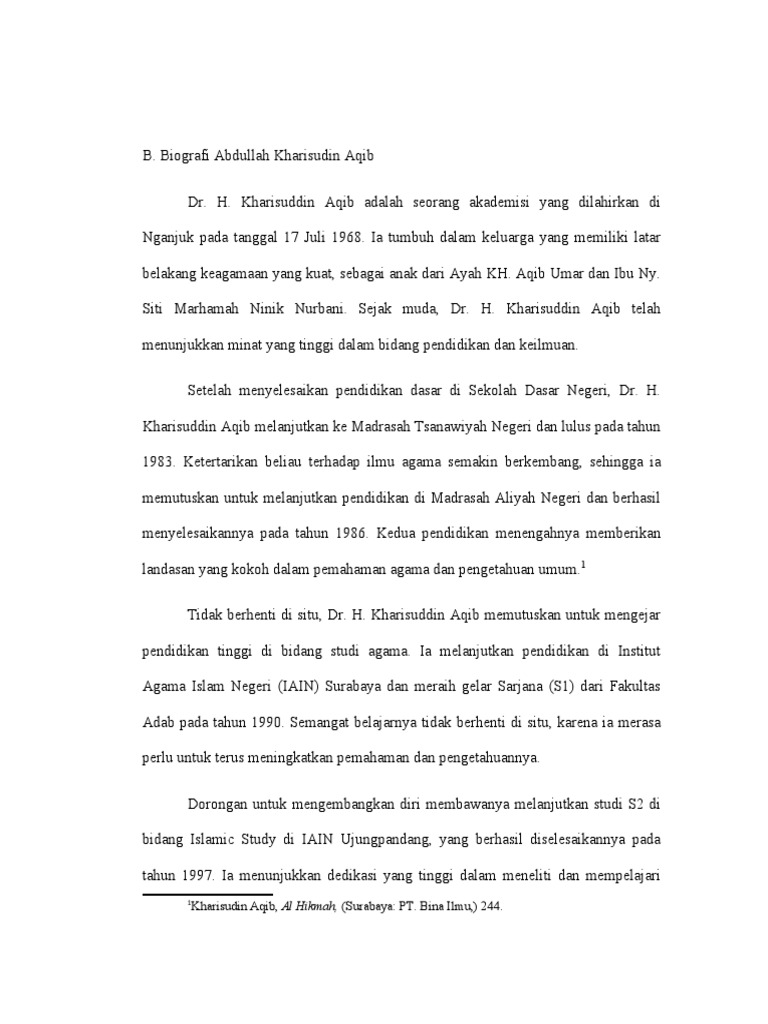 Profil Kharisudin Aqib | PDF